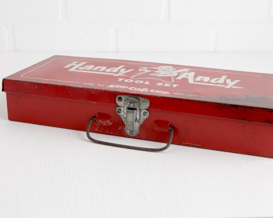Handy Andy Box with Lid – Lobster Bisque Vintage